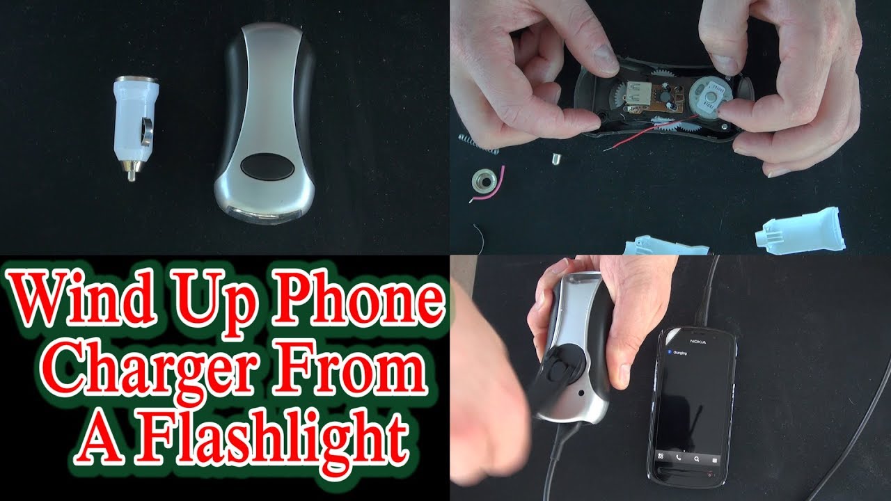 Wind Up Phone Charger Hack - YouTube