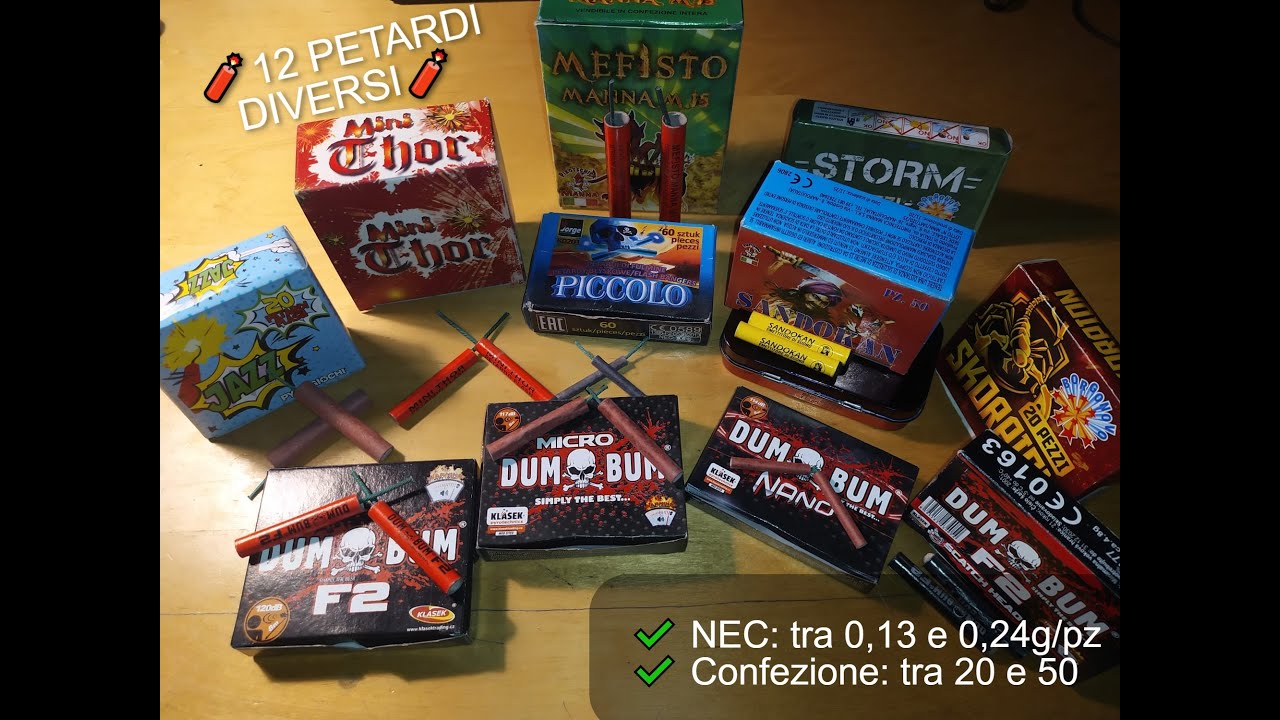 CONFRONTO TRA PETARDI: 12 TIPI DI RAUDI DIVERSI!! - YouTube