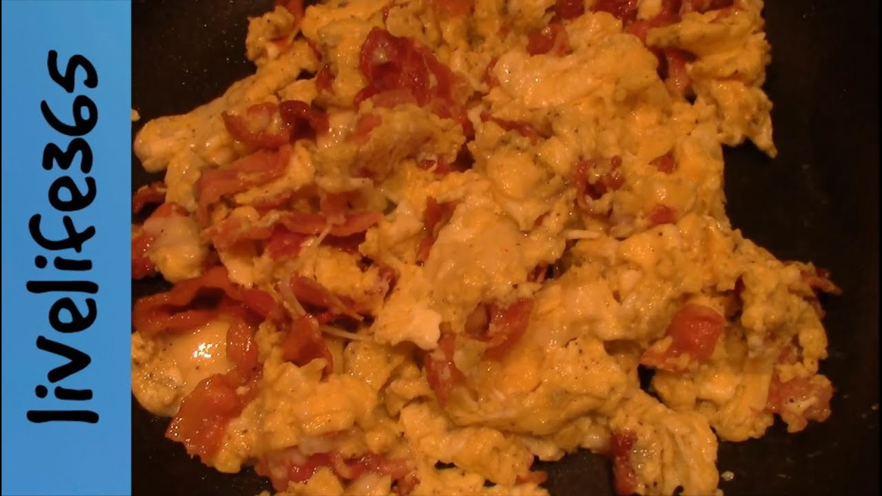 How to...Make a Killer Bacon & Cheese Scramble - YouTube