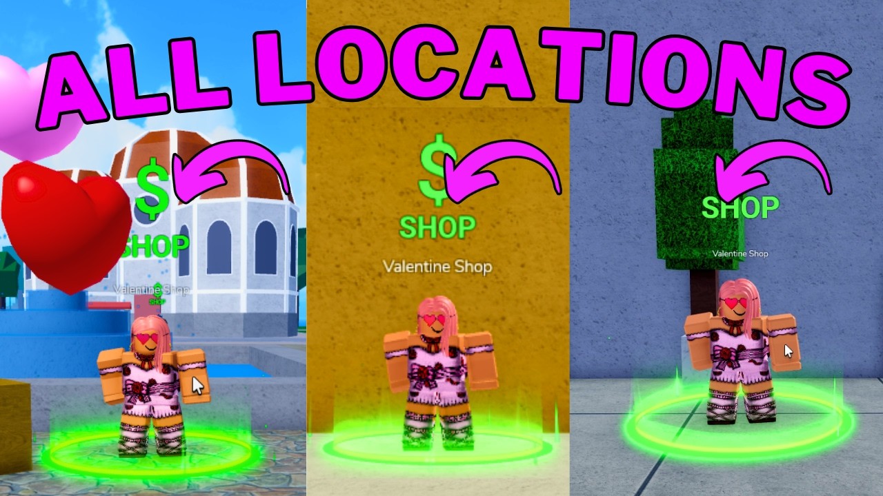 All Valentine Shop NPC Locations in Blox Fruits | First Sea | Second ...
