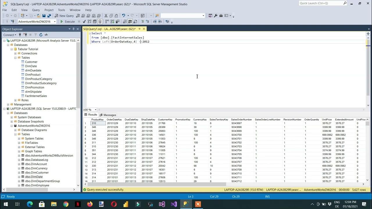 11 Partitions in SSAS Tabular Model via script - YouTube