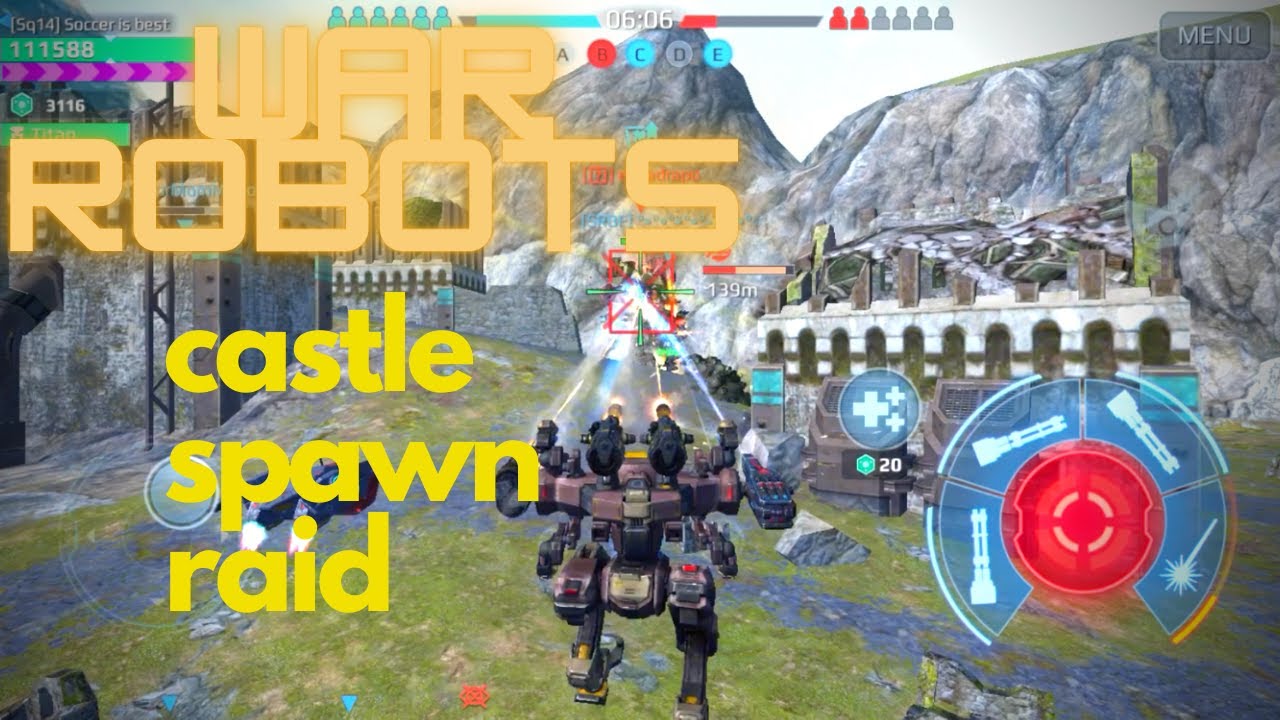 Spawn Raid on Castle Map - War Robots Gameplay - YouTube