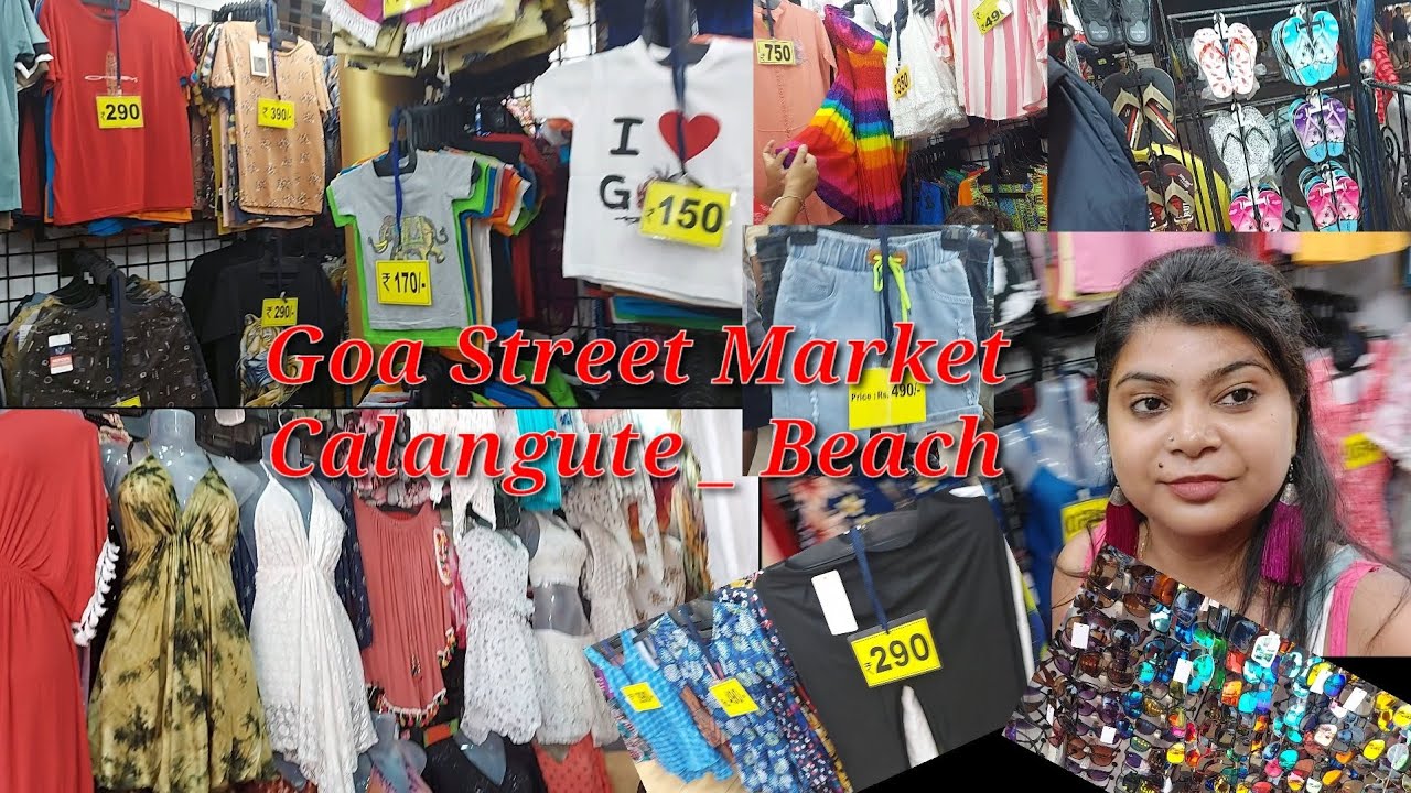Goa Street Market Baga Beach! Calangute Beach - YouTube