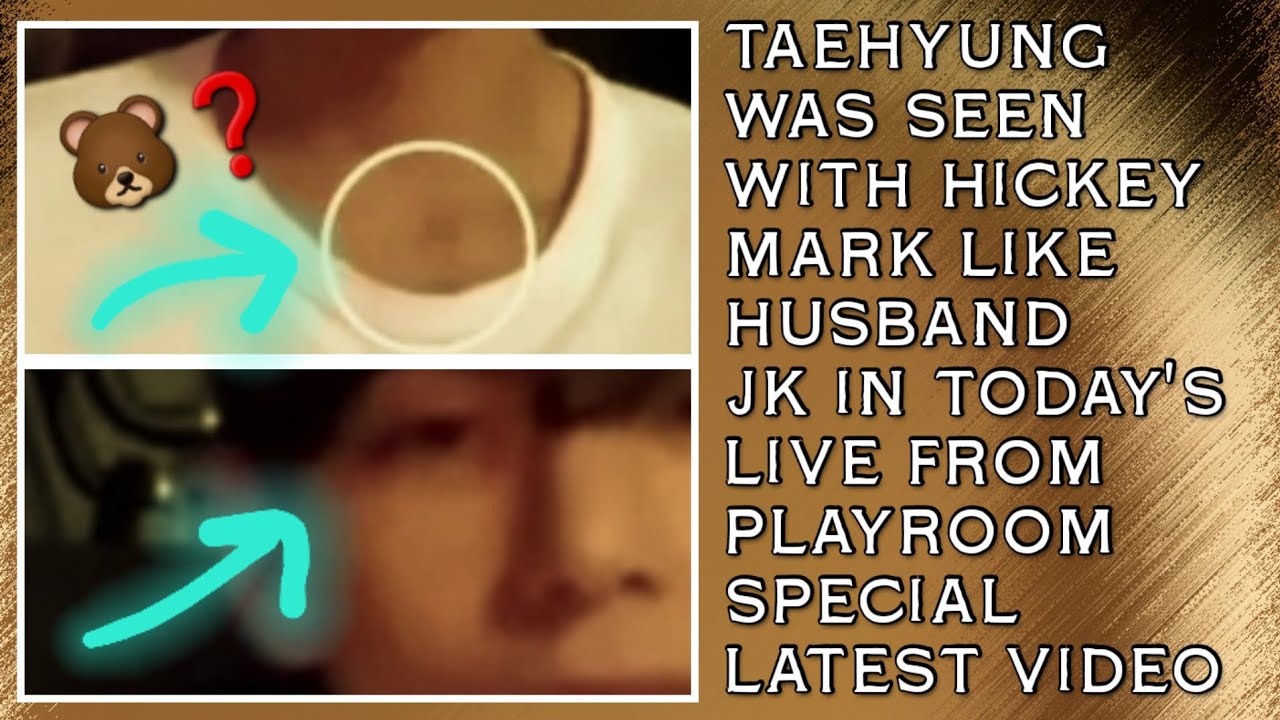 OMG!😱💋Taehyung Was Seen With Hickey Mark Like Husband Jk In Today's ...
