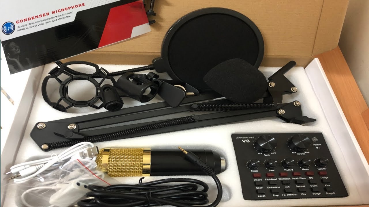 V8 CONDENSER MICROPHONE UNBOXING |Jo- Anz - YouTube