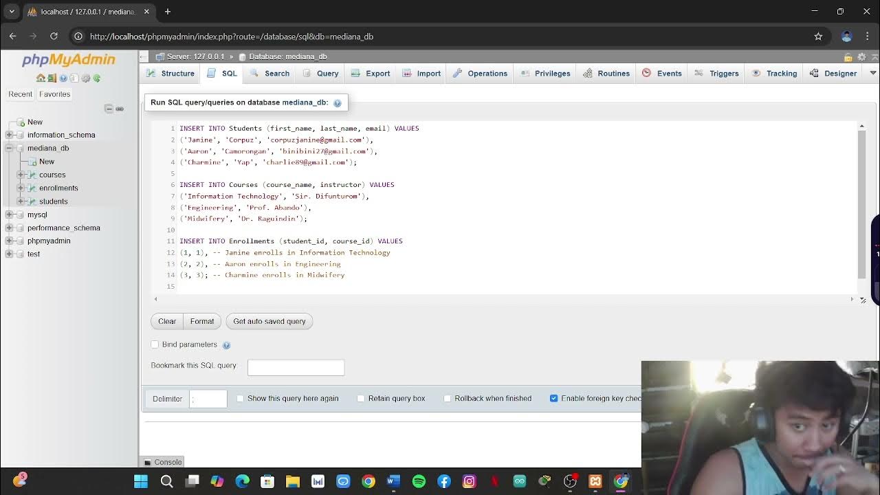 Database using SQL STATEMENTS - YouTube