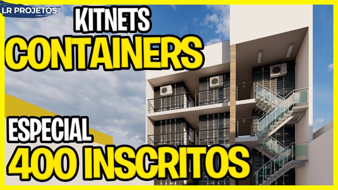 KITNETS | PROJETO COM 9 KITNETS CONTAINER EM UM LOTE DE 10X30 | TOUR KITNETS | KITNET 1 QUARTO ...