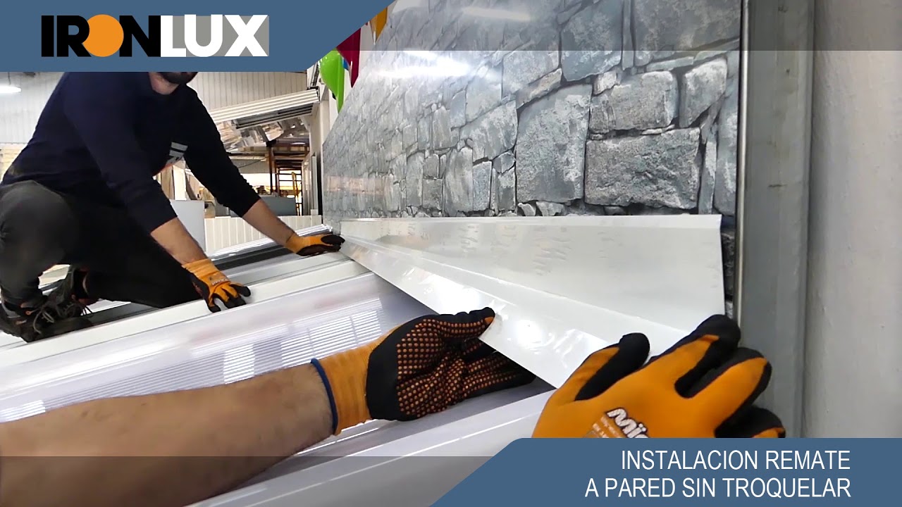 Instalación de remate entrega trasera pared sin troquelar - YouTube