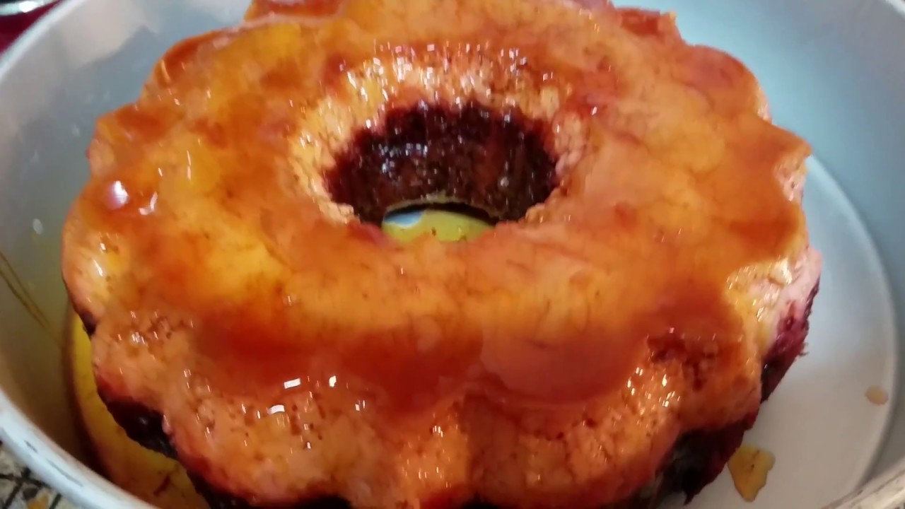 Red Velvet Flan Cake on top of the Stove - YouTube