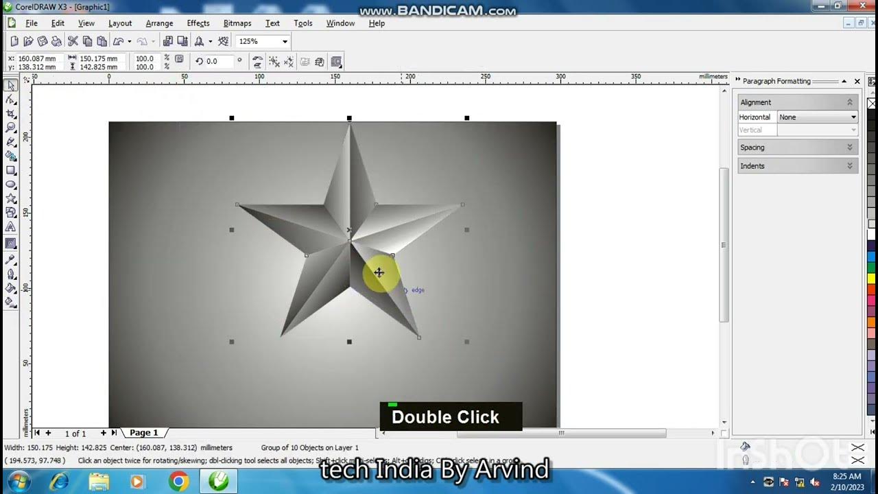 3d star logo design। #coreldraw #coreldrawtutorial #3ddesign #corel #techindia #video #desining ...