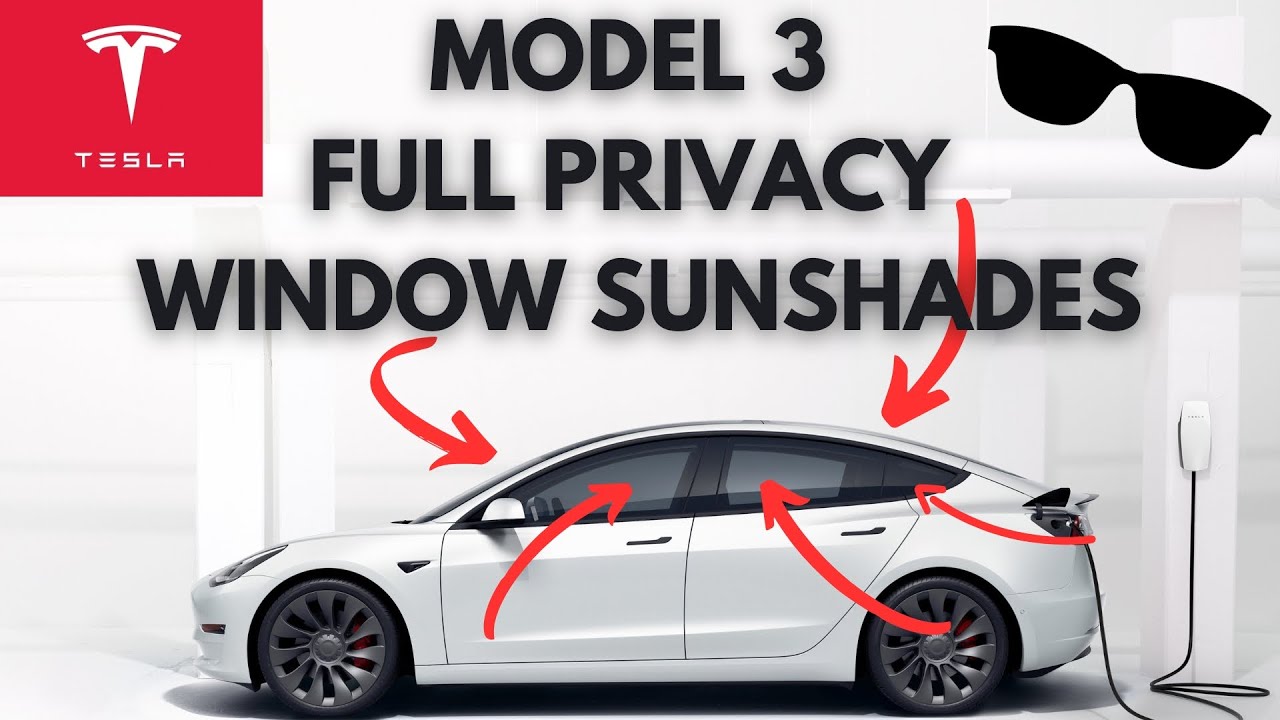 The Best Model 3 Window Sunshades for Complete Privacy! - YouTube