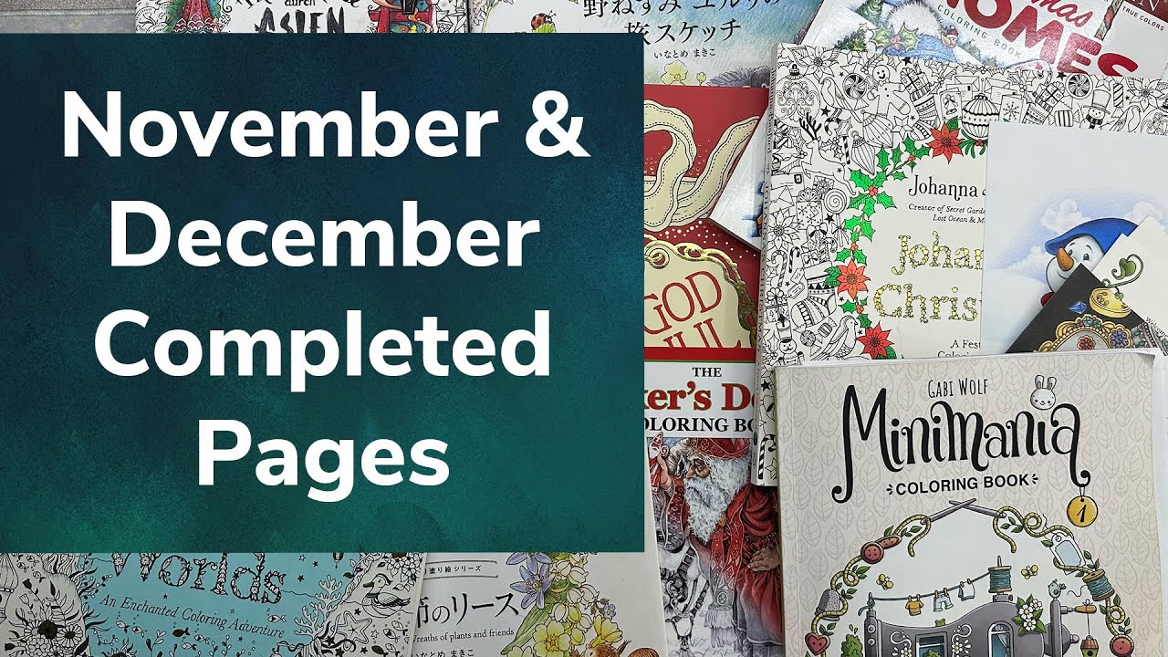 Nov & Dec Completed Pages! 🎨 - YouTube