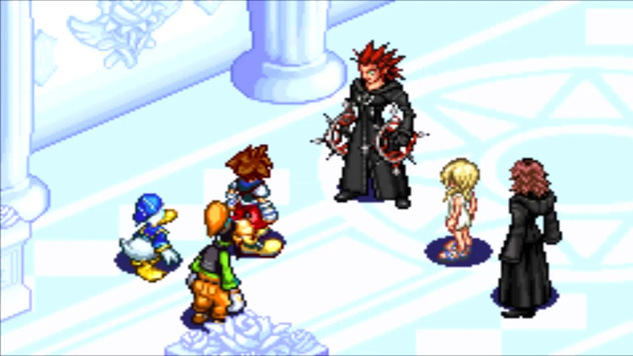 Kingdom Hearts Chain of Memories (GBA) Cutscene #110 Axel gets drawn ...