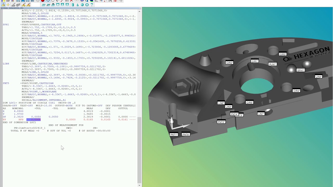 MACH2615 PC DMIS Reporting Results Part 1 022418 - YouTube