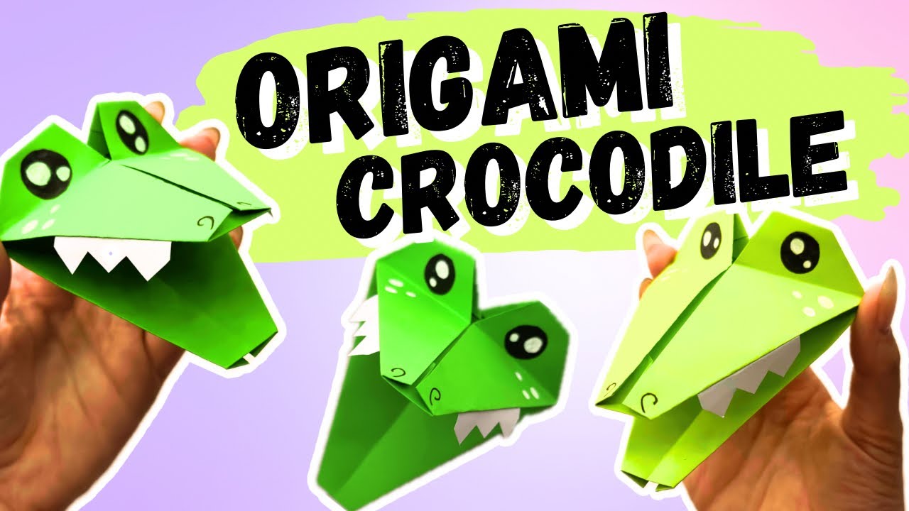 Origami Paper Crocodile / DIY Moving toy🐊💚🐊 - YouTube