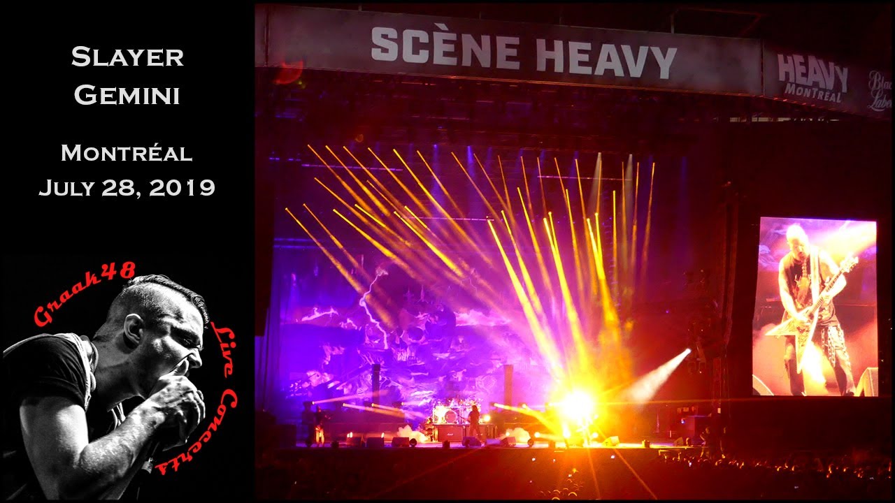 Slayer - "Gemini" - Montréal - July 28, 2019 - YouTube