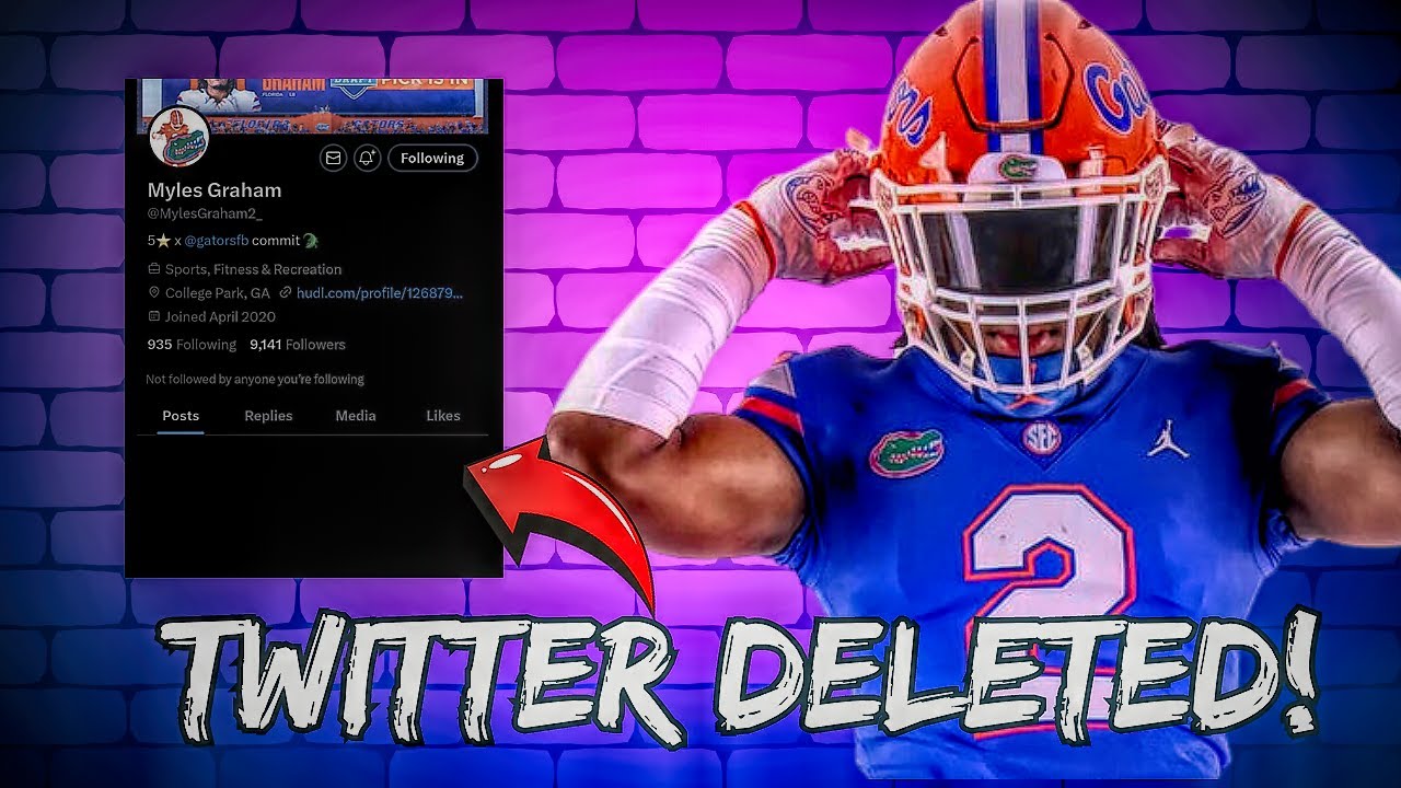 Florida Gator Recruit (Myles Graham) DELETES TWITTER - YouTube