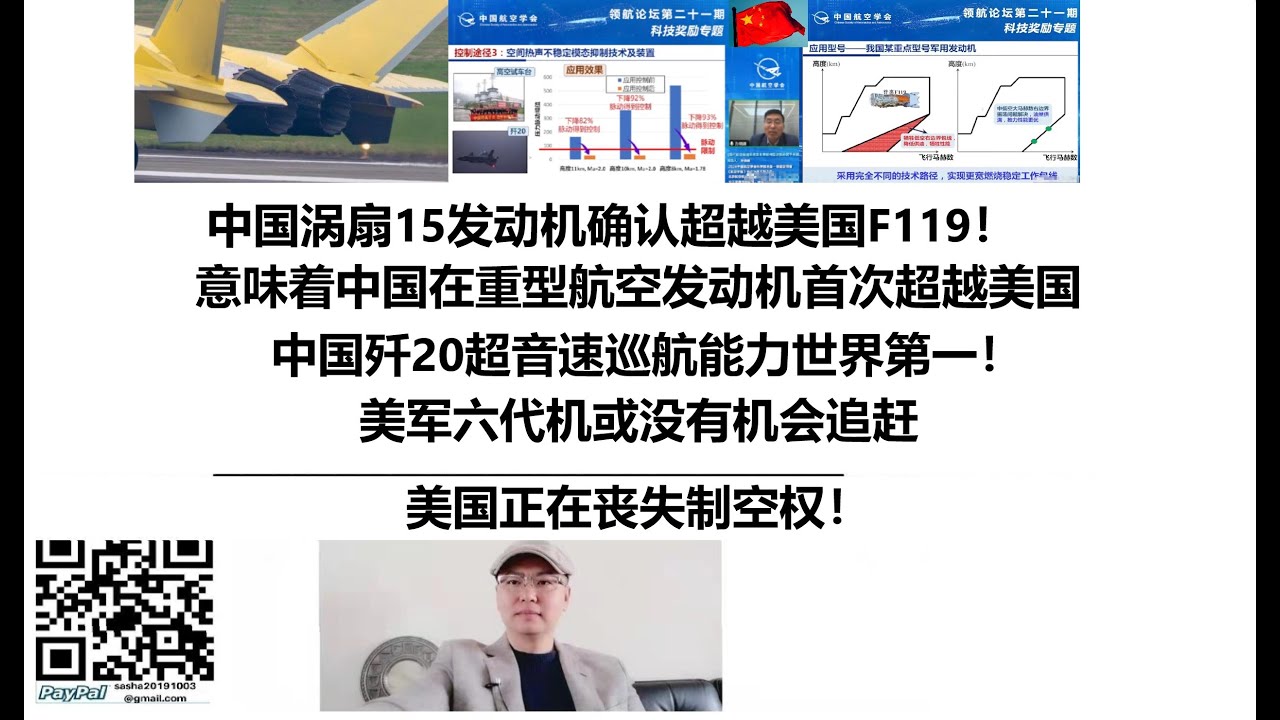 中国涡扇15发动机确认超越美国F119！意味着中国在重型航空发动机首次超越美国，中国歼20超音速巡航能力世界第一！美军六代机或没有机会追赶，美国正在丧失制空权！ - YouTube
