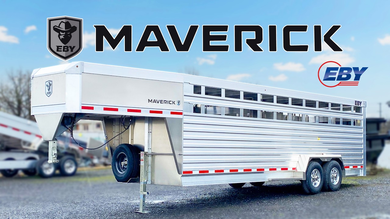 Check out the ALL NEW EBY Maverick livestock trailer! - YouTube
