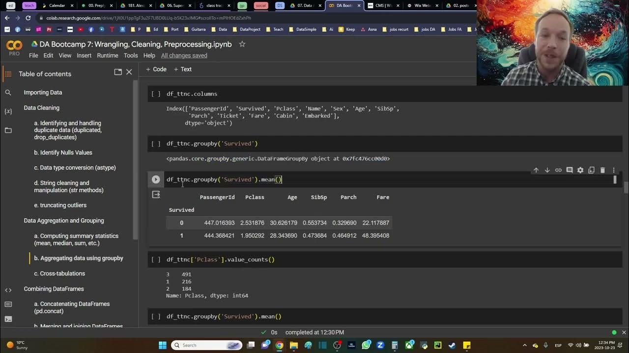 Python Data Analysis Bootcamp class 7 - 11 Python Code Review - Data Preprocessing in Pandas ...