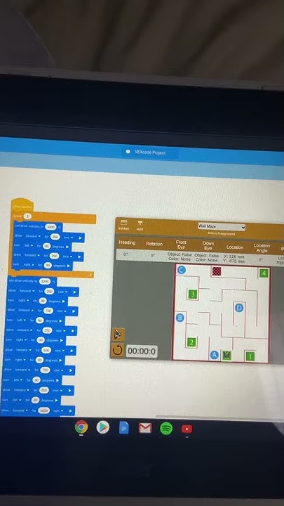 VEX CODE level 1 Wall Maze - YouTube