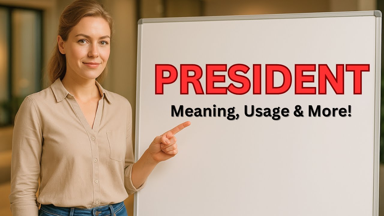 Meaning of President | Pronunciation of President | President In a ...