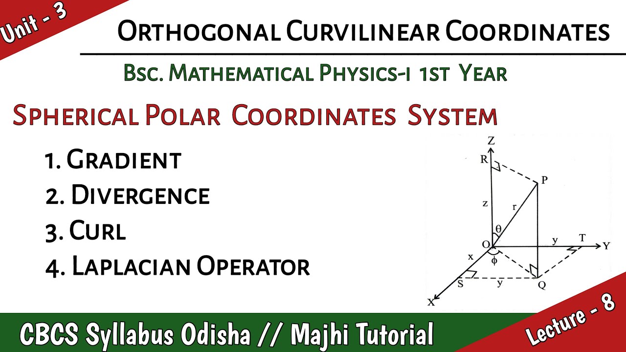 SPHERICAL POLAR COORDINATES #majhibira Expression For Gradient ...