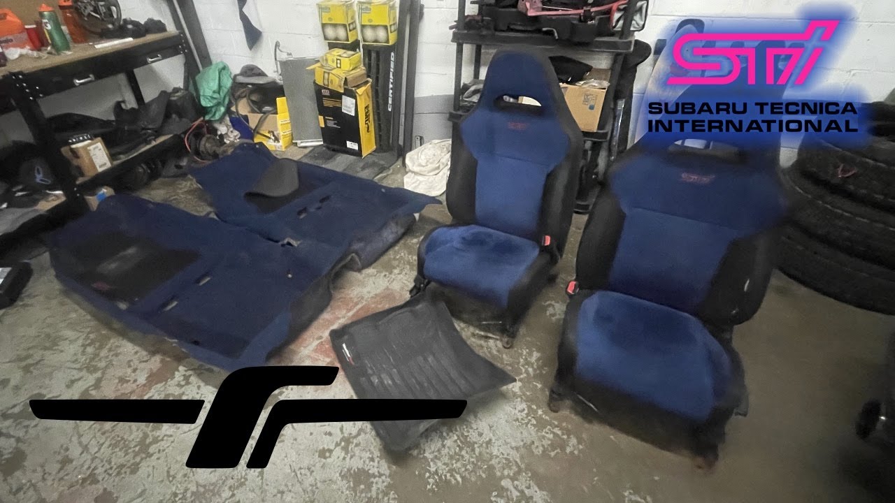 INSTALLING BLUE STI CARPET IN FORESTER! - YouTube
