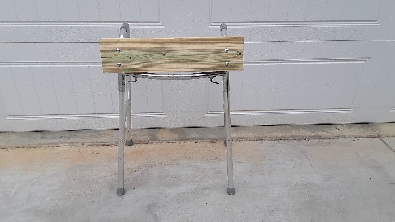 DIY Medical Walker Outboard and Trolling Motor Stand - YouTube