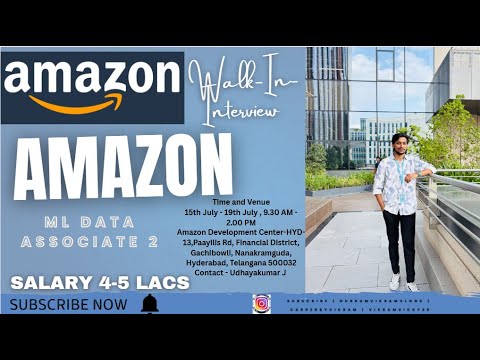 Ml Data Associate 2-#amazon Hiring #Walk-In-Interview -AMAZON#AMAZON -||#amazonjobs2025#amazon# ...