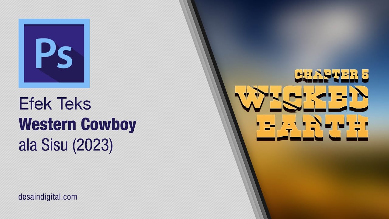 Tutorial Adobe Photoshop - Efek Teks Film Western ala Sisu (2023) - YouTube