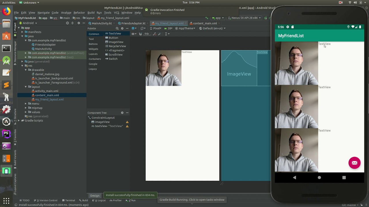 Working with a RecyclerView in Kotlin (Android Studio 2019 Edition ...