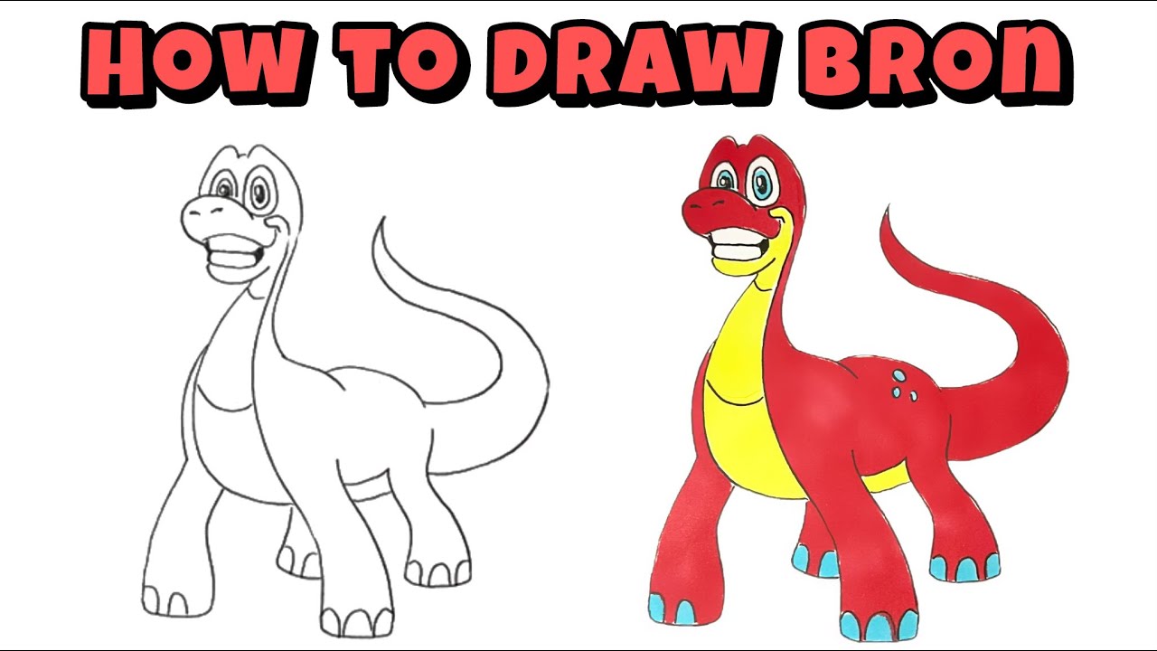 How to Draw Large Toy Bron the Dinosaur from Poppy Playtime Step By ...