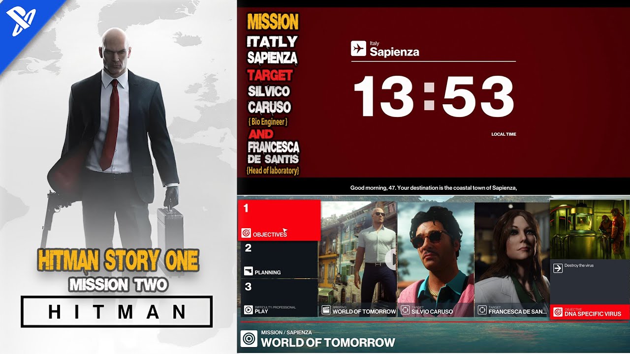 Hitman One Agent 47 Story One Mission Two || MISSION ITATLY SAPIENZA ...