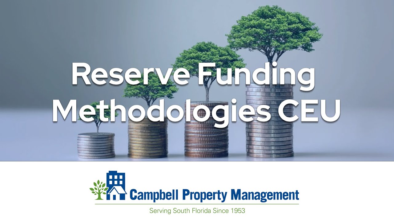 Reserve Funding Methodologies CEU - YouTube