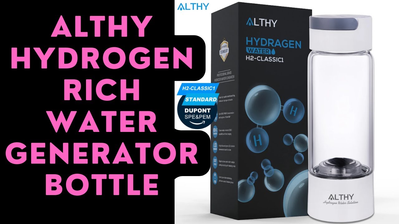 ALTHY Hydrogen Rich Water Generator Bottle - YouTube