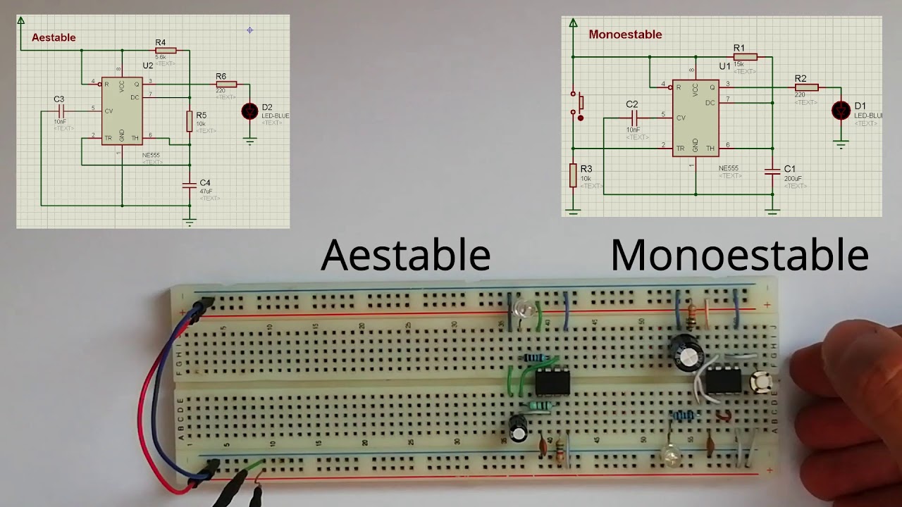 Temporizador 555 Monoestable y Aestable1 - YouTube