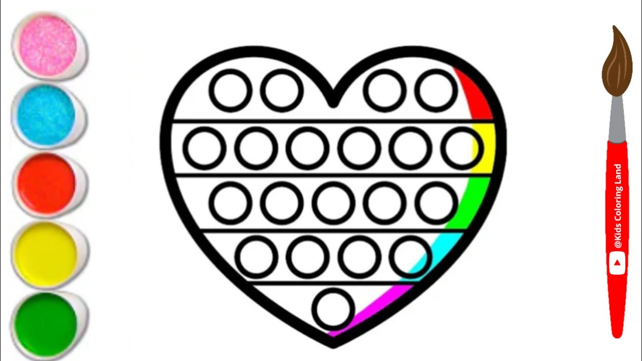 How to draw pop it || pop it easy drawing || kids drawing || kids ...