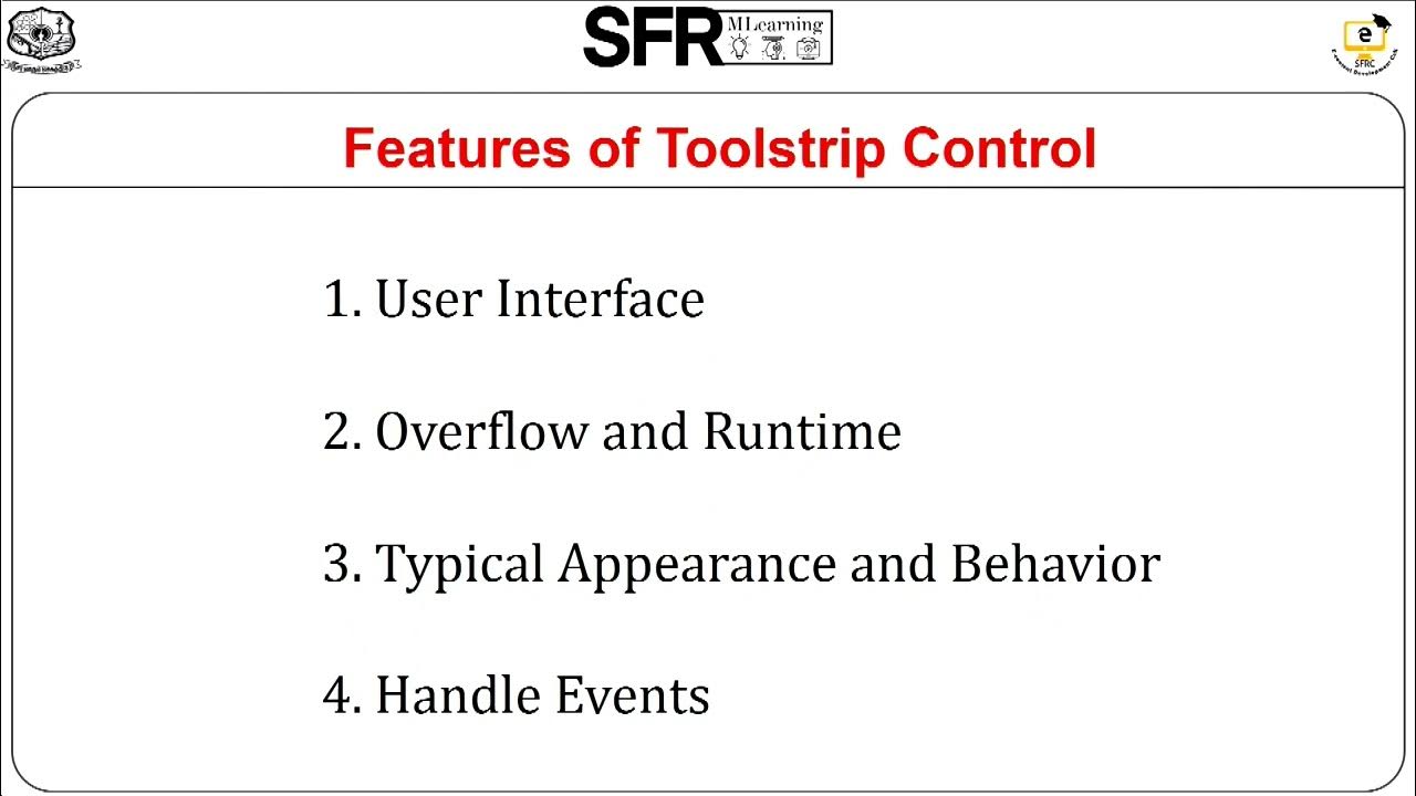Toolstrip Control by Ms.A.Nandhini, Assistant Professor of Computer Science(SF) - YouTube