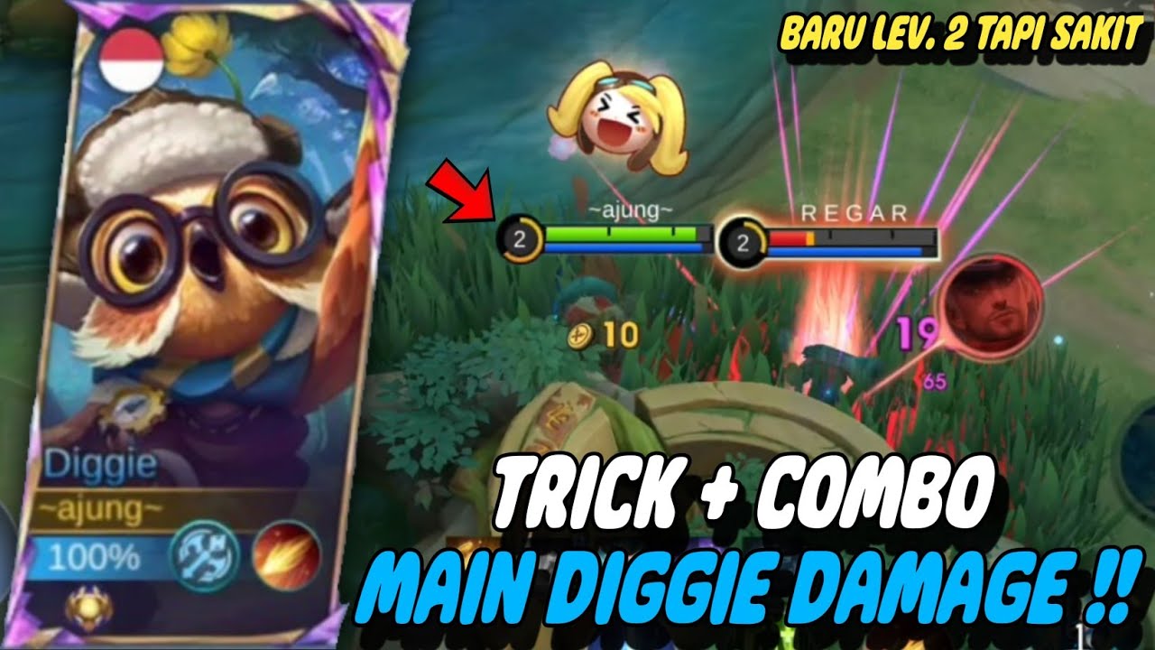 INILAH TRIK DAN COMBO MAIN DIGGIE DAMAGE‼️BEST BUILD DIGGIE‼️BUILD ...
