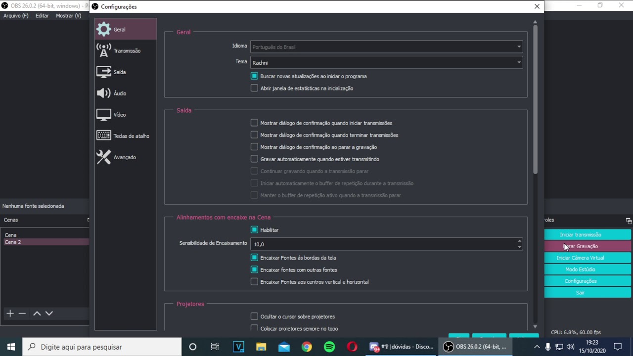 como mudar a cor do OBS - YouTube
