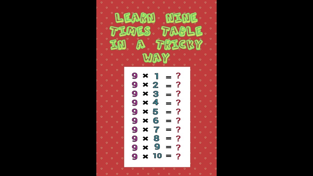 9 Times Table Tricks YouTube 9-times-table-tricks-youtube
