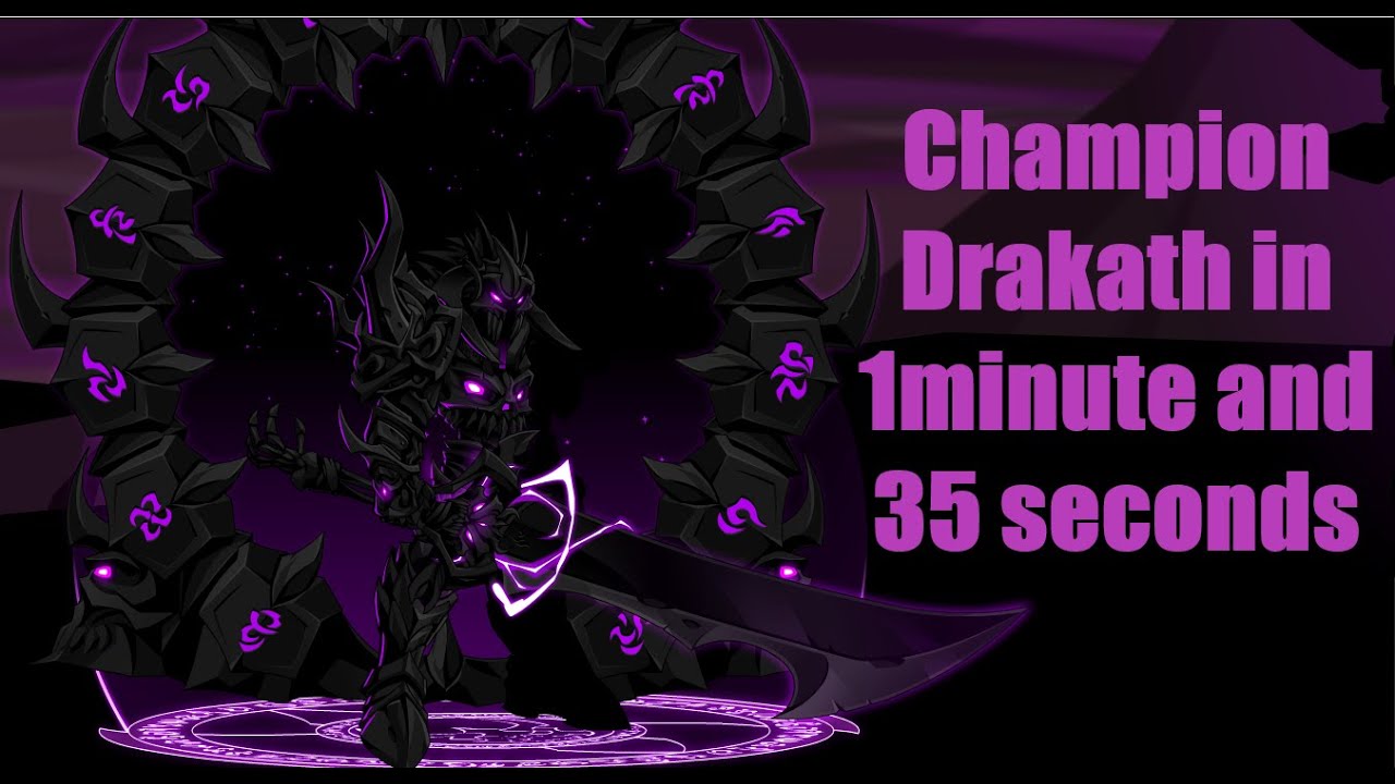 AQW-Champion Drakath in 1minute and 35 seconds - YouTube