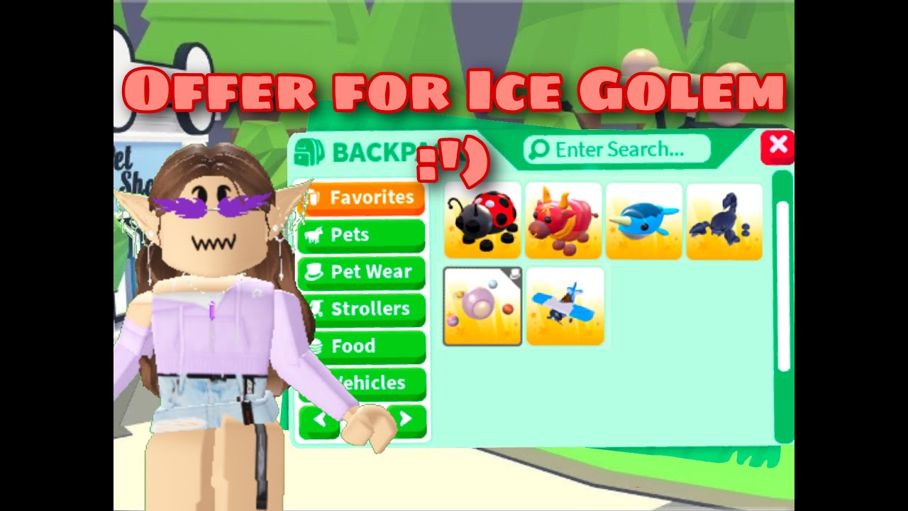 My offer for Ice Golem Adopt Me Winter Event 2021 - YouTube