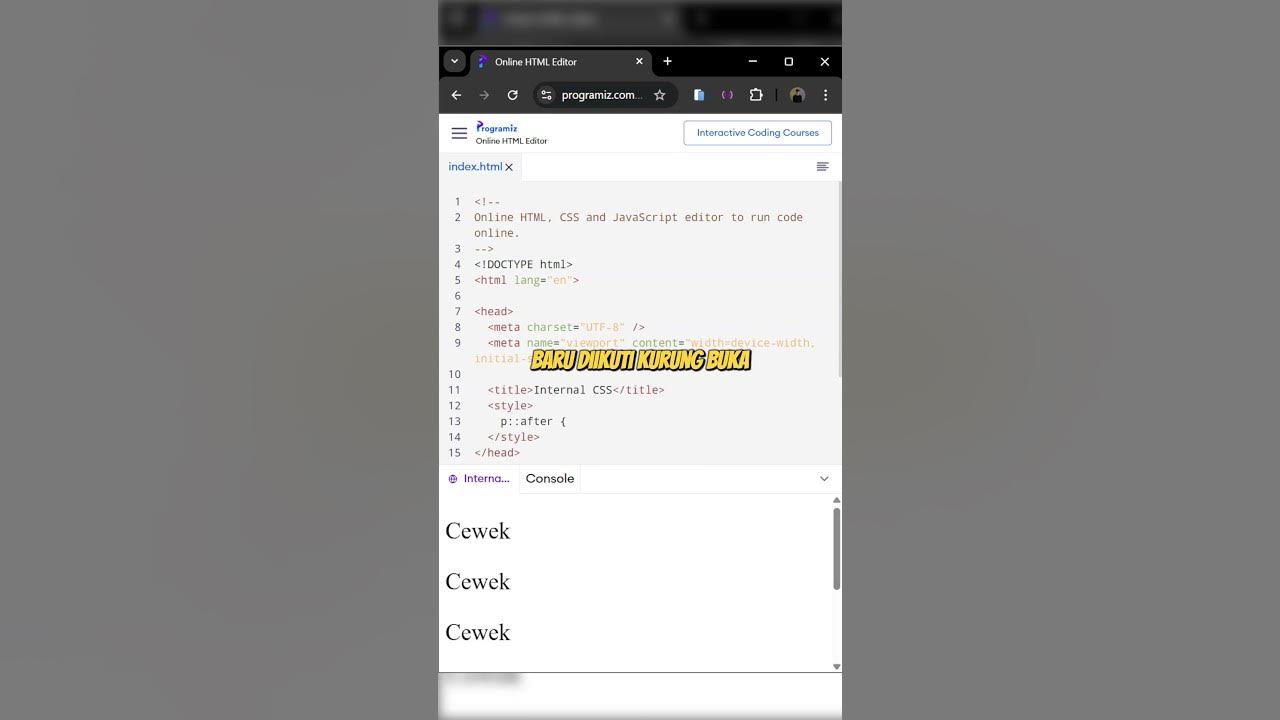 Belajar Internal Css Css 5 Internalcss Css Belajarcss Csstutorial Techhumor