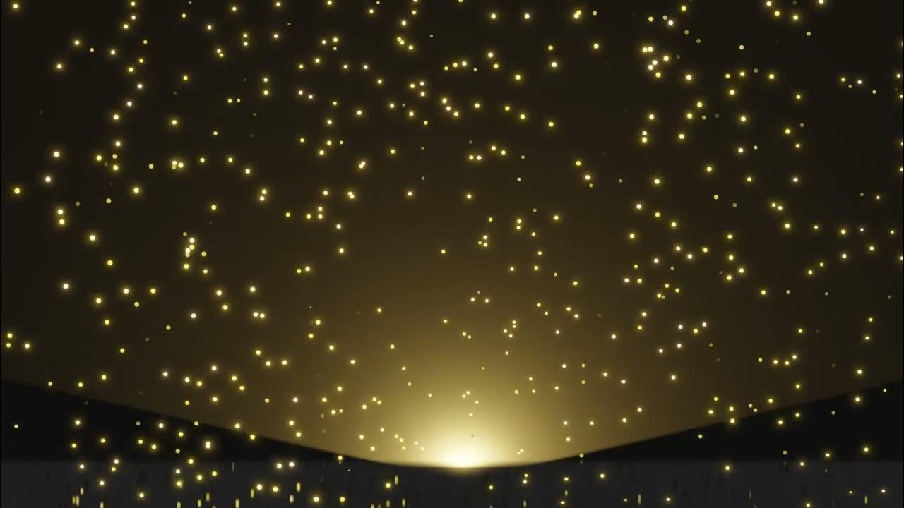Yellow Particles Background 4K 60FPS Golden Light Flying Reflection ...
