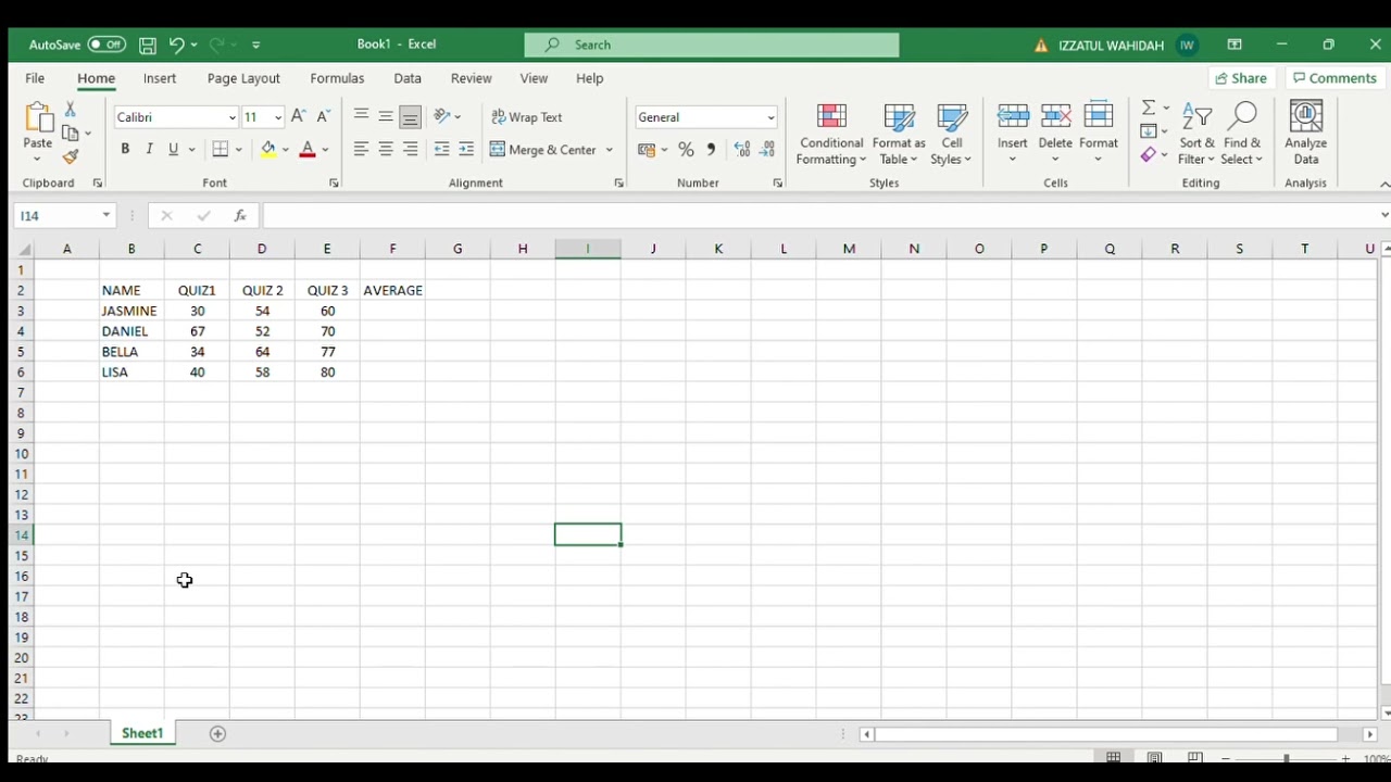 HOW TO CALCULATE AVERAGE IN MICROSOFT EXCEL YouTube HOW TO CALCULATE AVERAGE IN MICROSOFT EXCEL YouTube