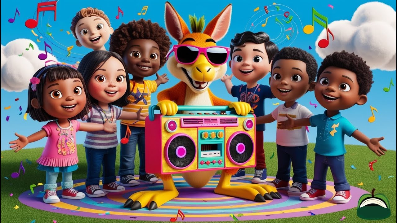 "The Kangaroo with a Boom Box" is an energetic and fun kids' song that ...