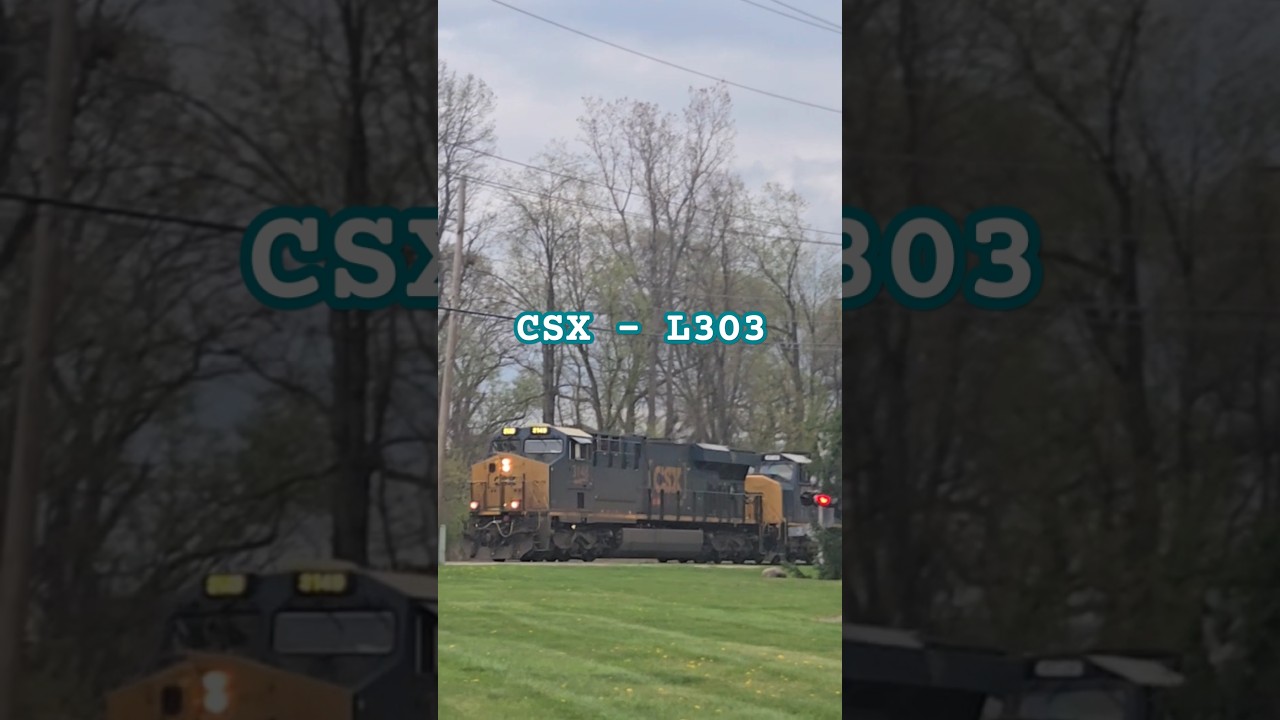 CSX Train in Brighton, MI! L303 mixed freight train - YouTube