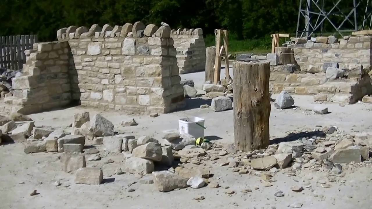 Traditional Stonewall Construction - YouTube